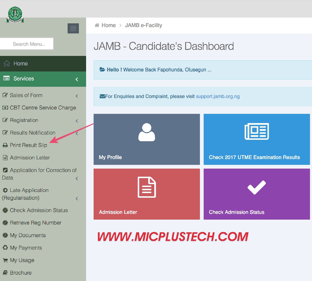 How To Print JAMB/UTME Original Result Slip For All Years [Updated]